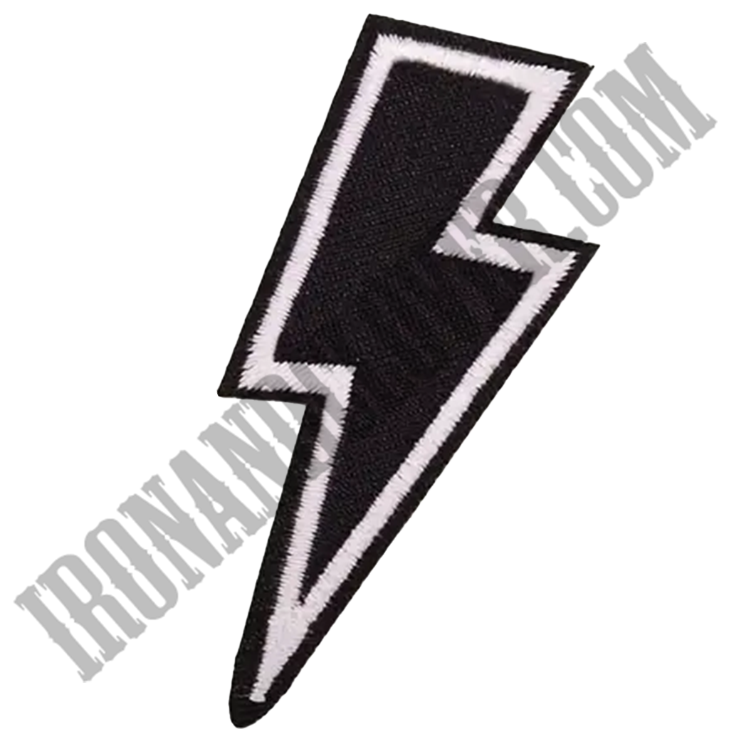 Small Lightning Bolt Patch 3-Pack ⚡🖤 – Iron & Clover Motorcycle Mercantile
